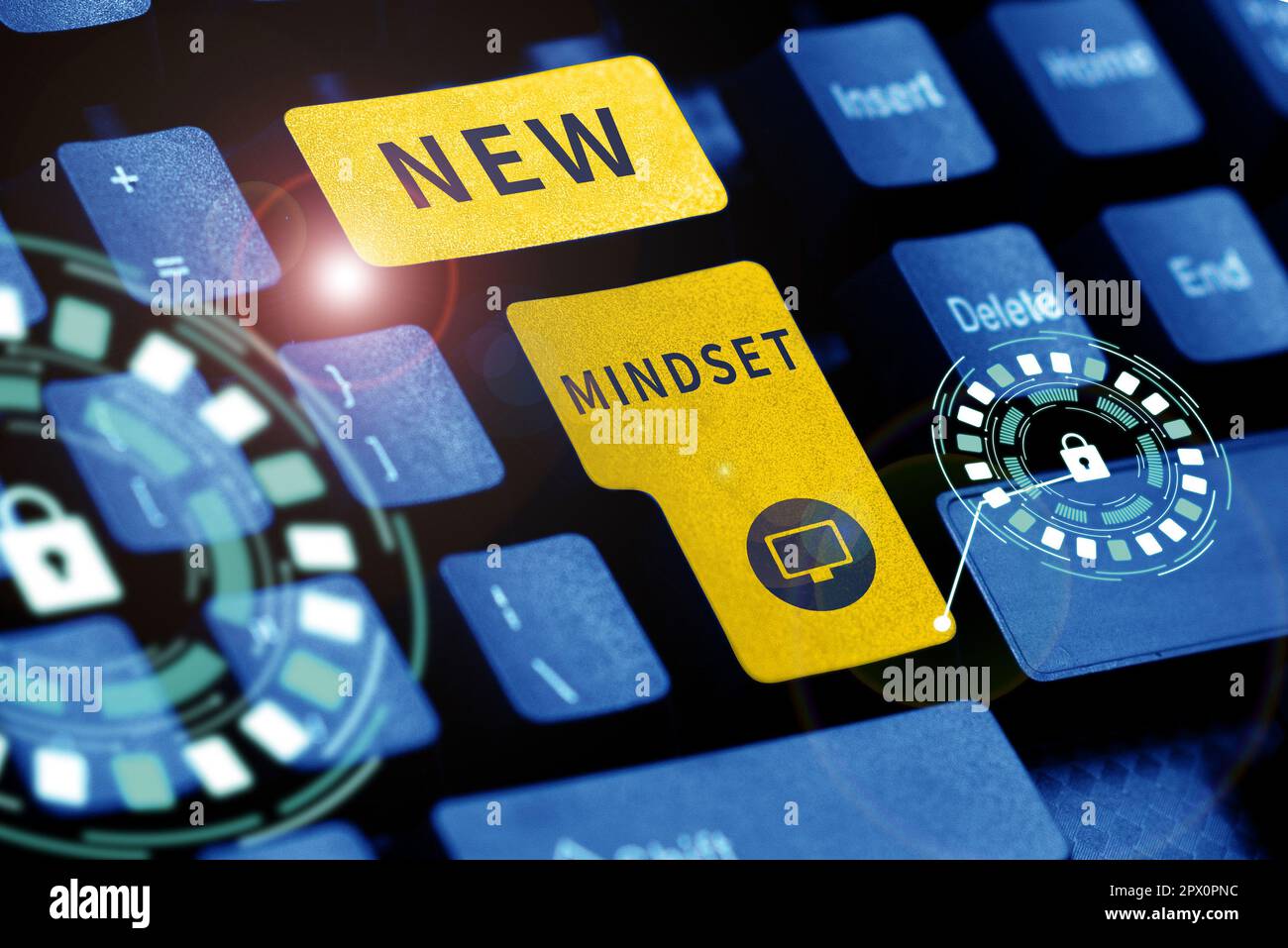 Conceptual display New Mindset, Business overview Mental attitude or ...