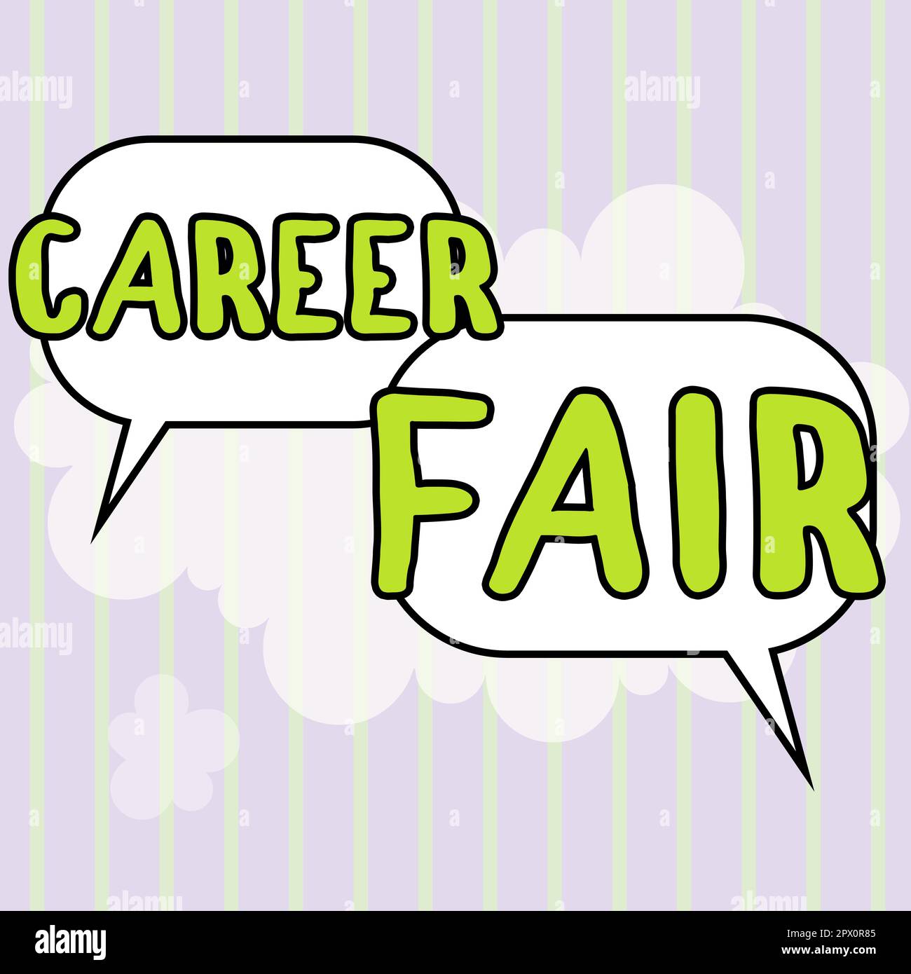 Text caption presenting Career Fair, Business concept an event at which ...