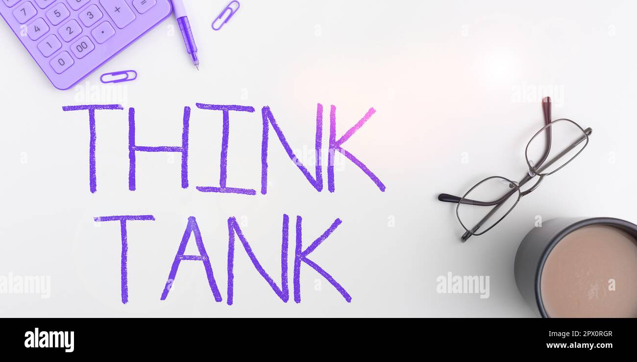 Hand writing sign Think Tank, Business approach Thinking of Innovative ...