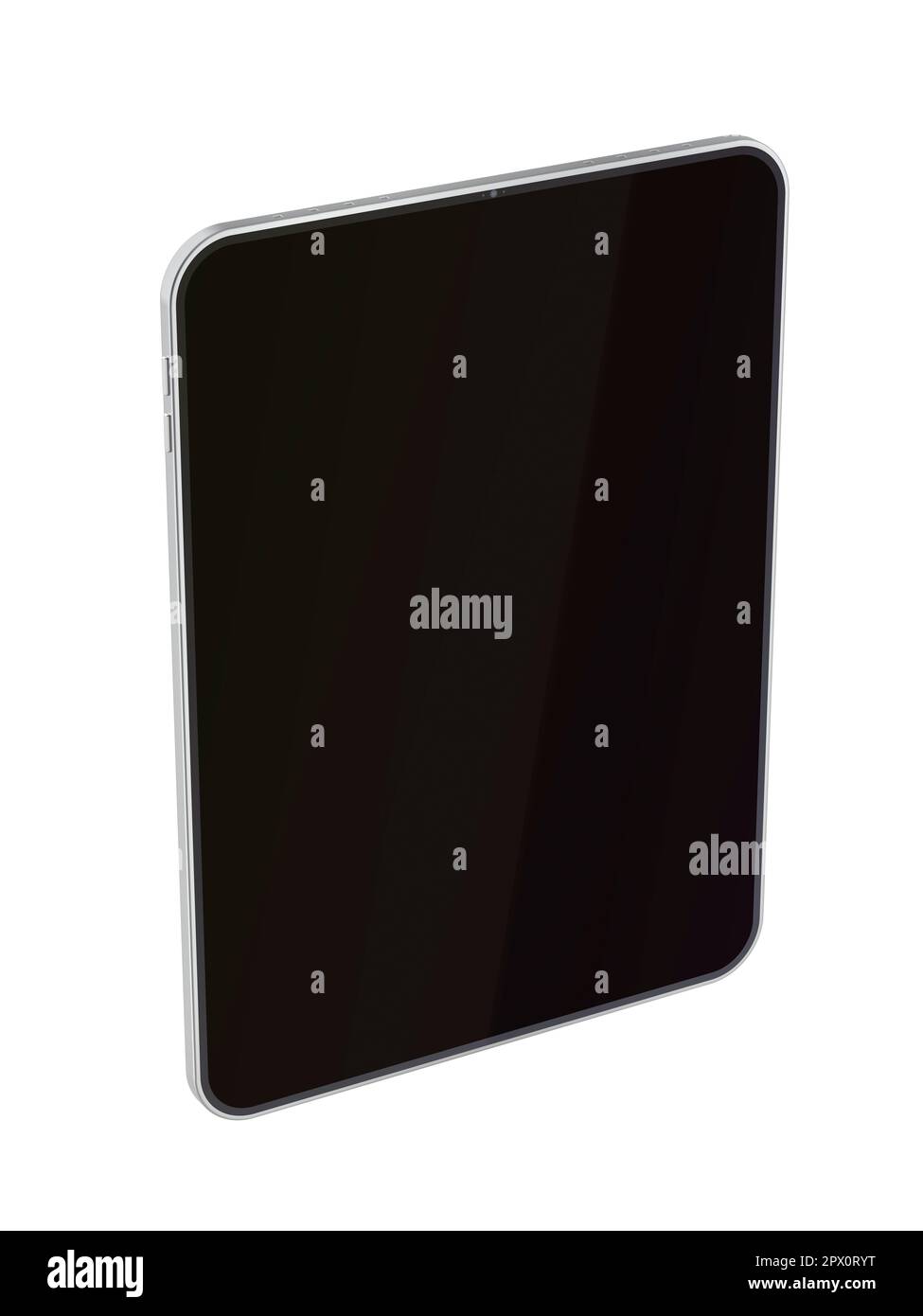 Tablet computer with blank display on white background Stock Photo - Alamy