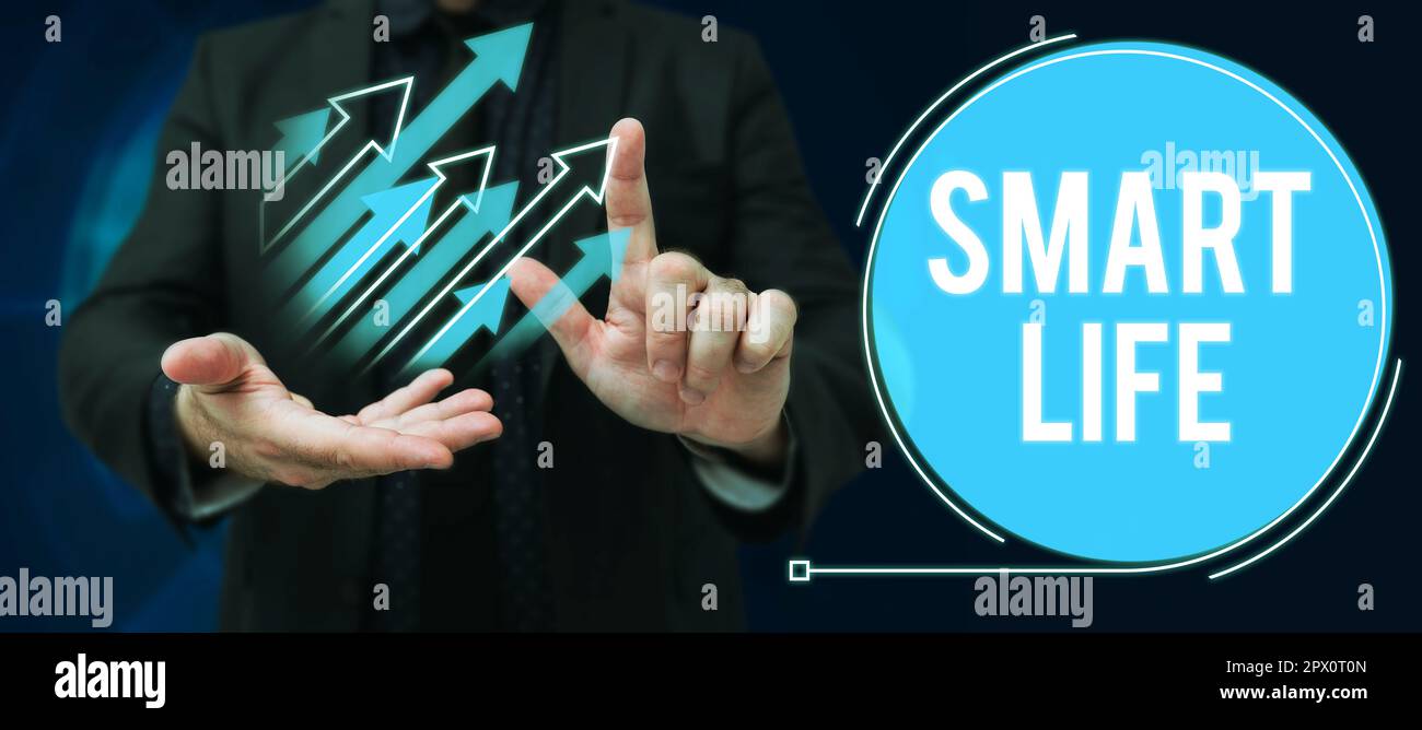 Writing displaying text Smart Life, Business approach approach ...