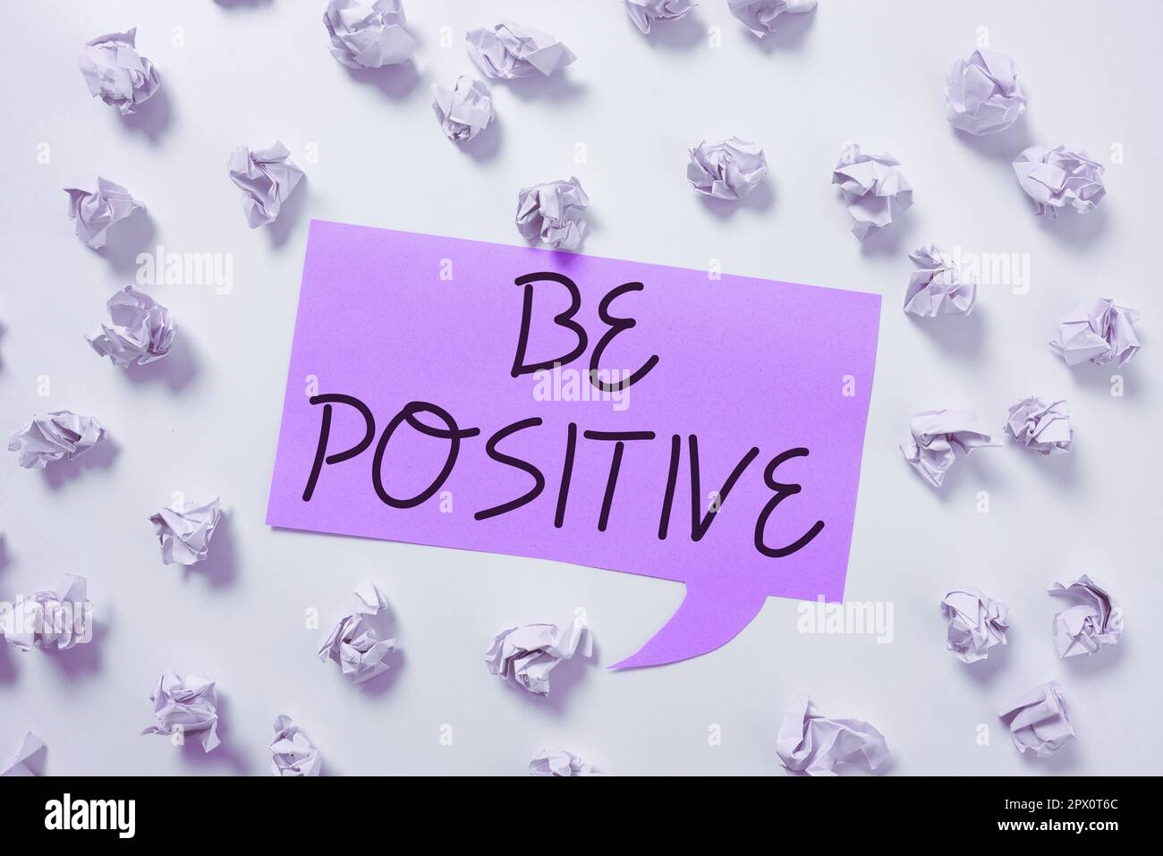 Hand writing sign Be Positive, Business overview giving cause for hope ...