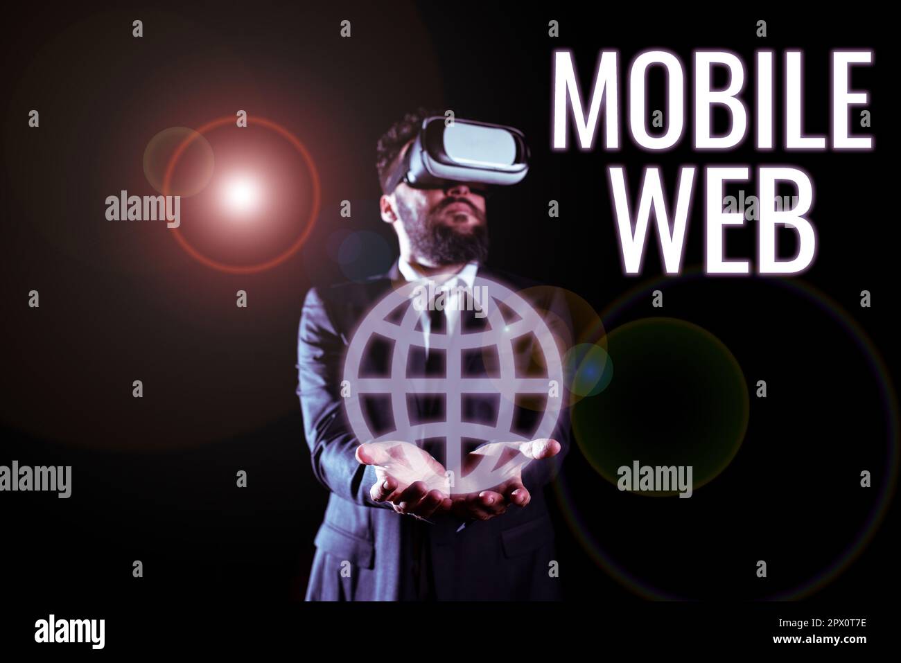 Text sign showing Mobile Web, Business concept browser-based internet ...