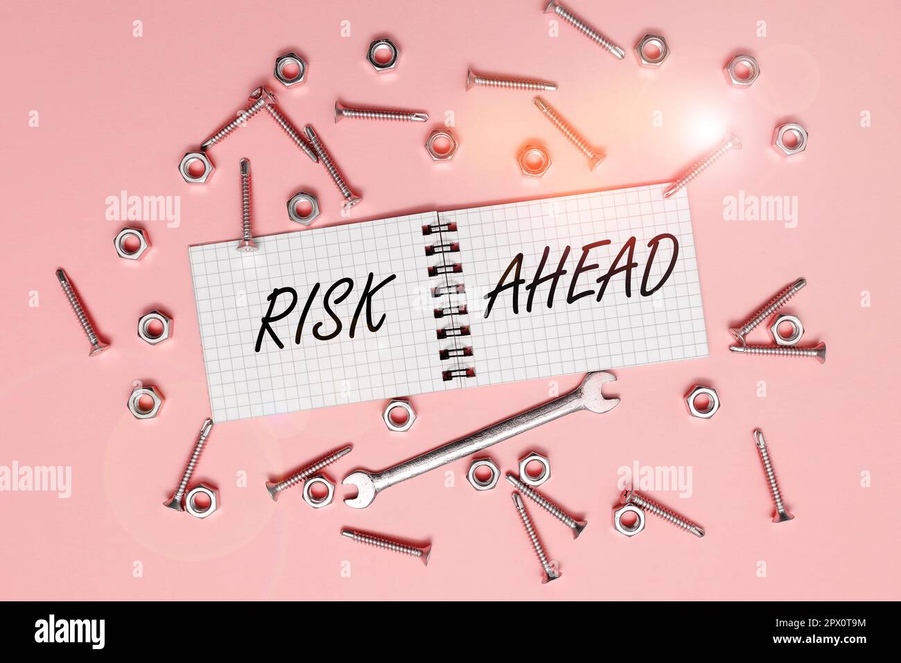 Sign displaying Risk Ahead, Internet Concept A probability or threat of ...