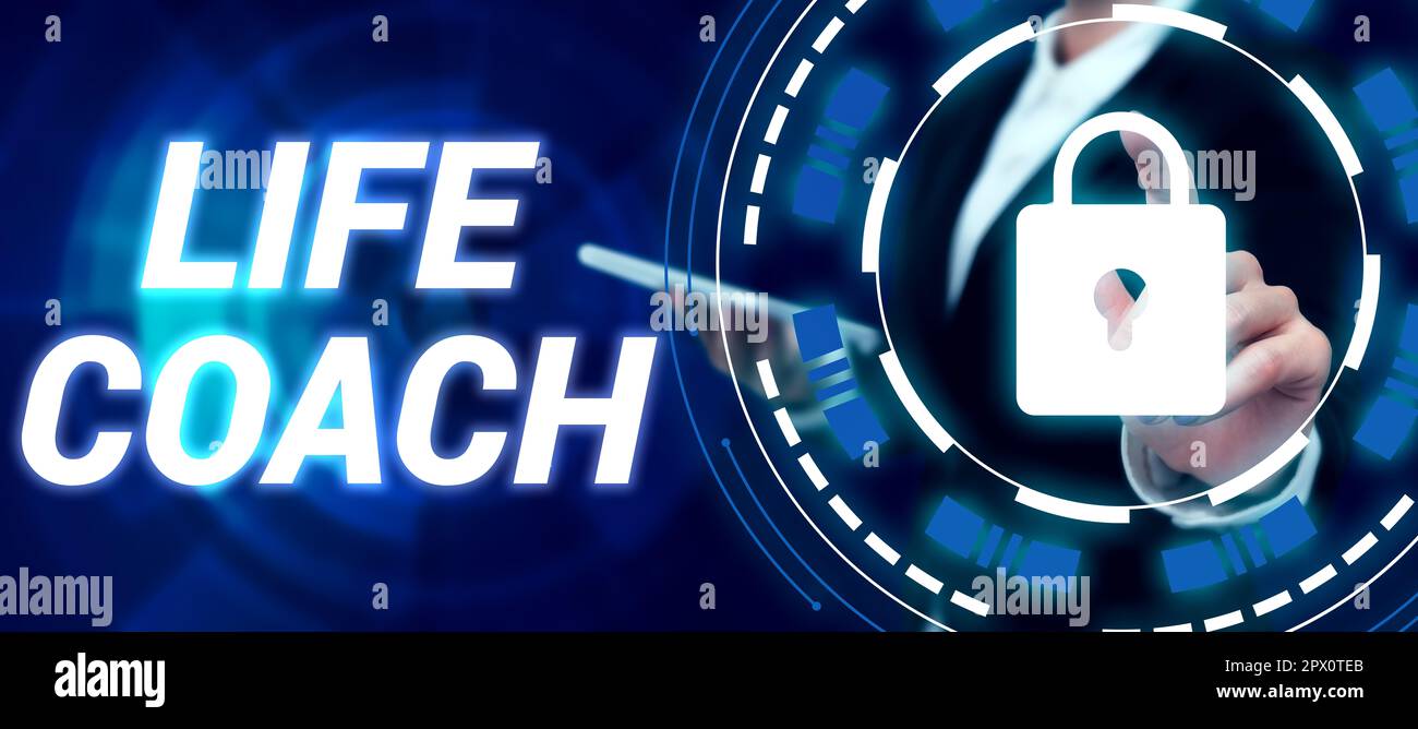 Text showing inspiration Life Coach, Word for A person who advices ...