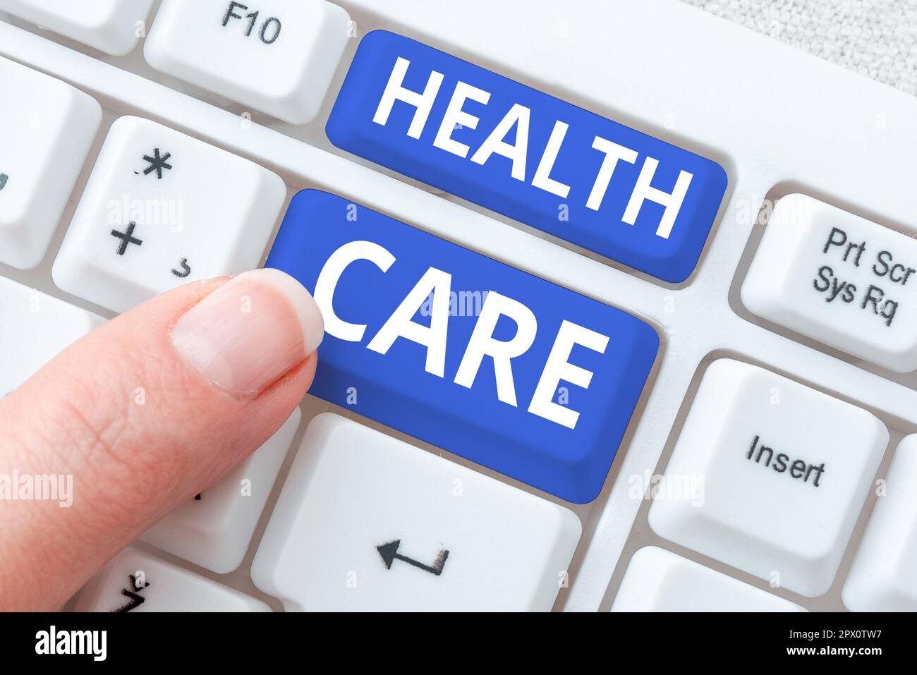 Sign displaying Health Care, Concept meaning Medical Maintenance ...