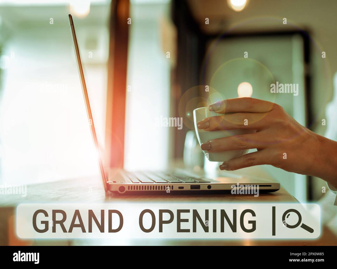 Conceptual display Grand Opening, Word for Ribbon Cutting New Business ...