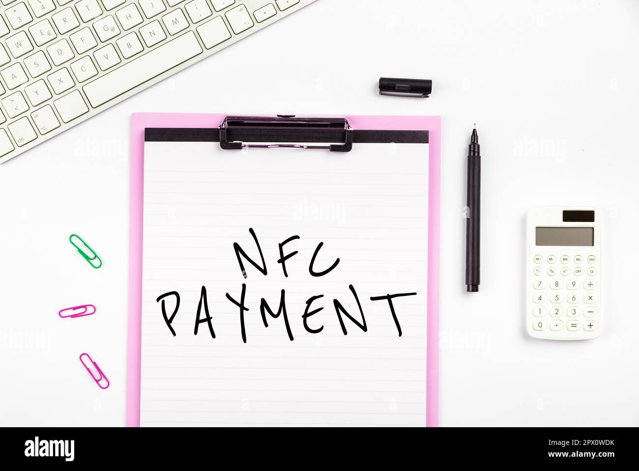 Text sign showing Nfc Payment, Concept meaning contactless payment that ...