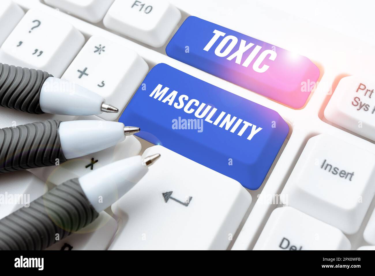 Sign displaying Toxic Masculinity, Internet Concept describes narrow ...