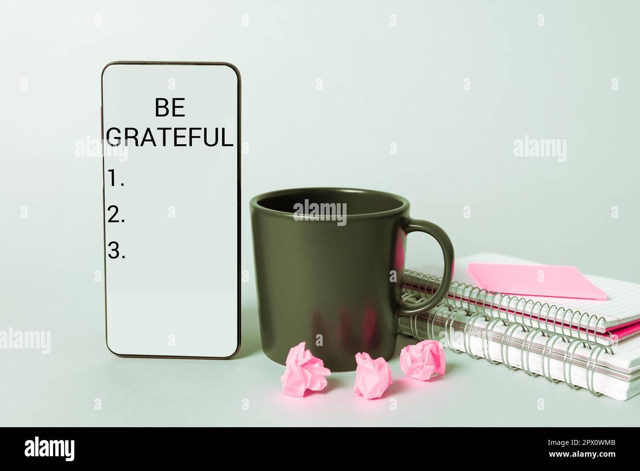 Text caption presenting Be Grateful, Business idea feeling or showing ...