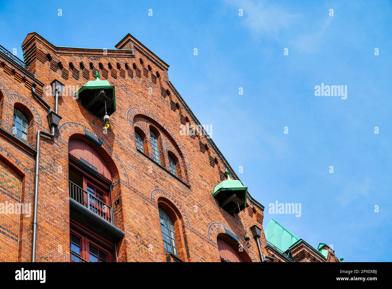 The moated castle in the warehouse district of Hamburg Stock Photo - Alamy