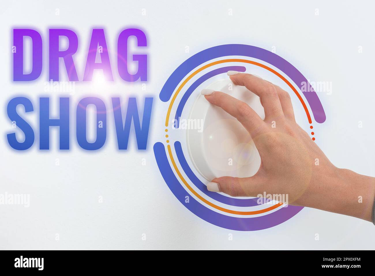 Conceptual caption Drag Show, Word for competitive event where two cars ...