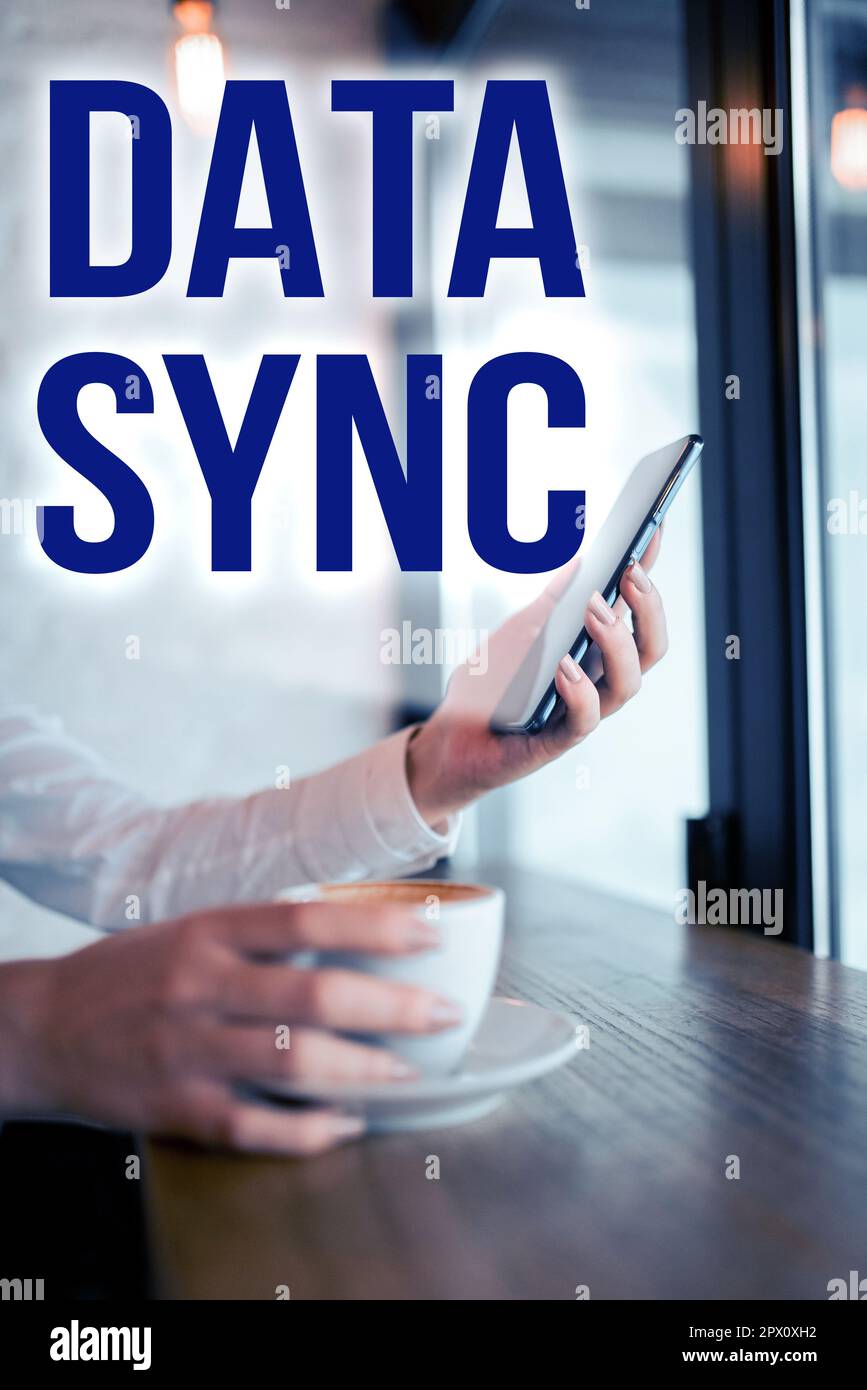 Conceptual display Data Sync, Business overview data that is continuously generated by different ...