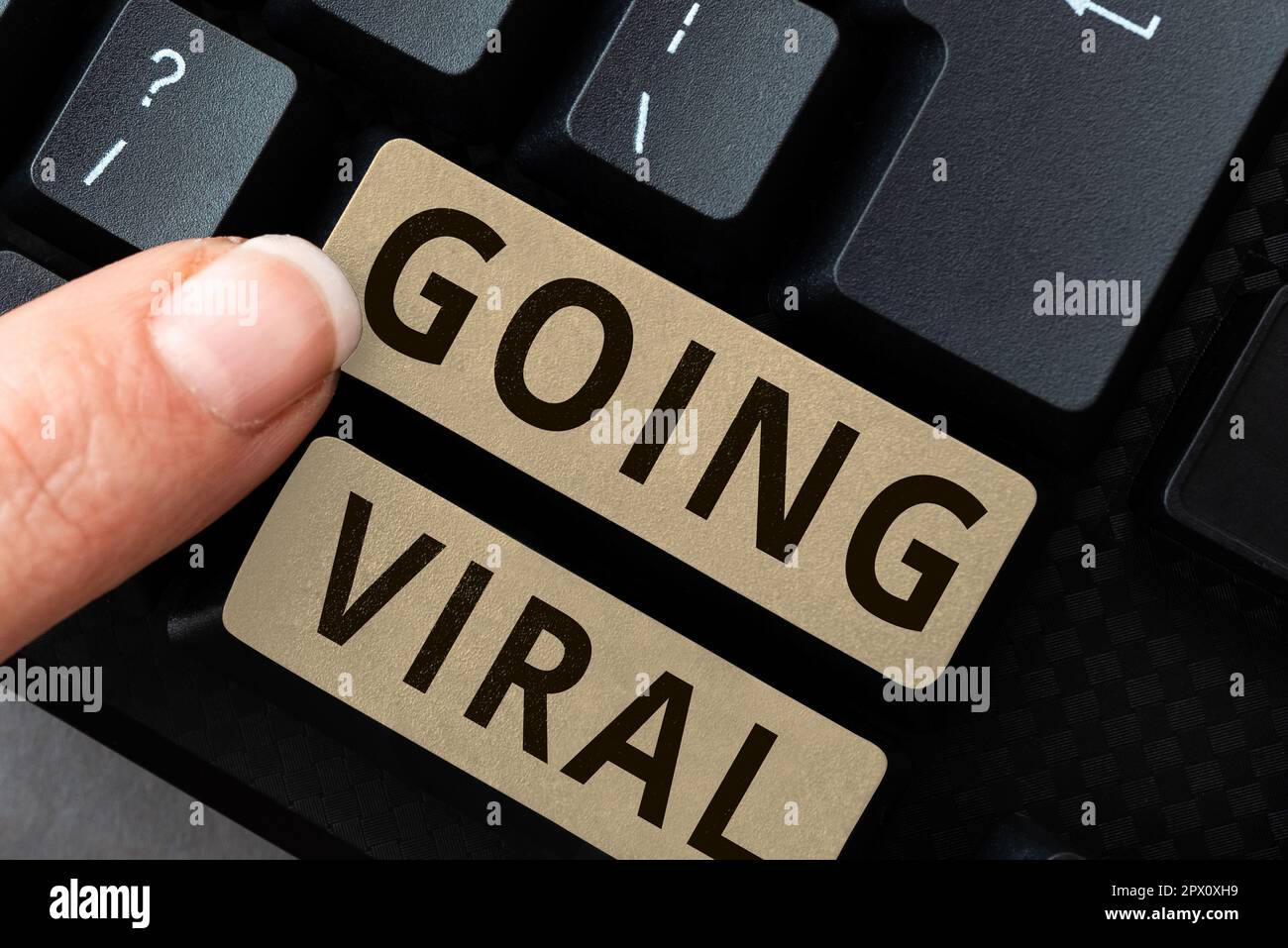 Text showing inspiration Going Viral, Word for image video or link that ...