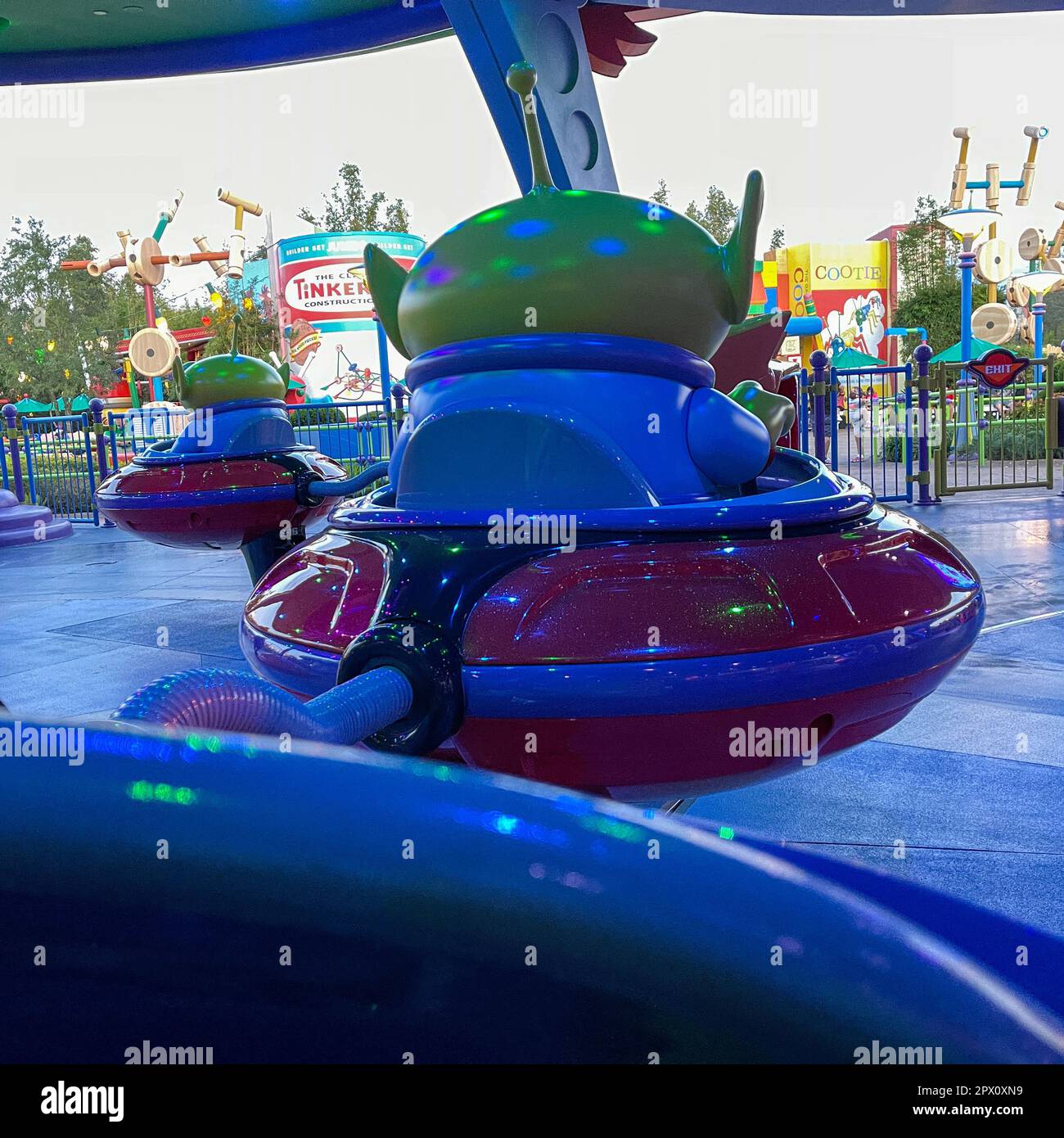 Orlando, FL USA-November 28, 2020: An Alien Swirls ride at Toy Story ...