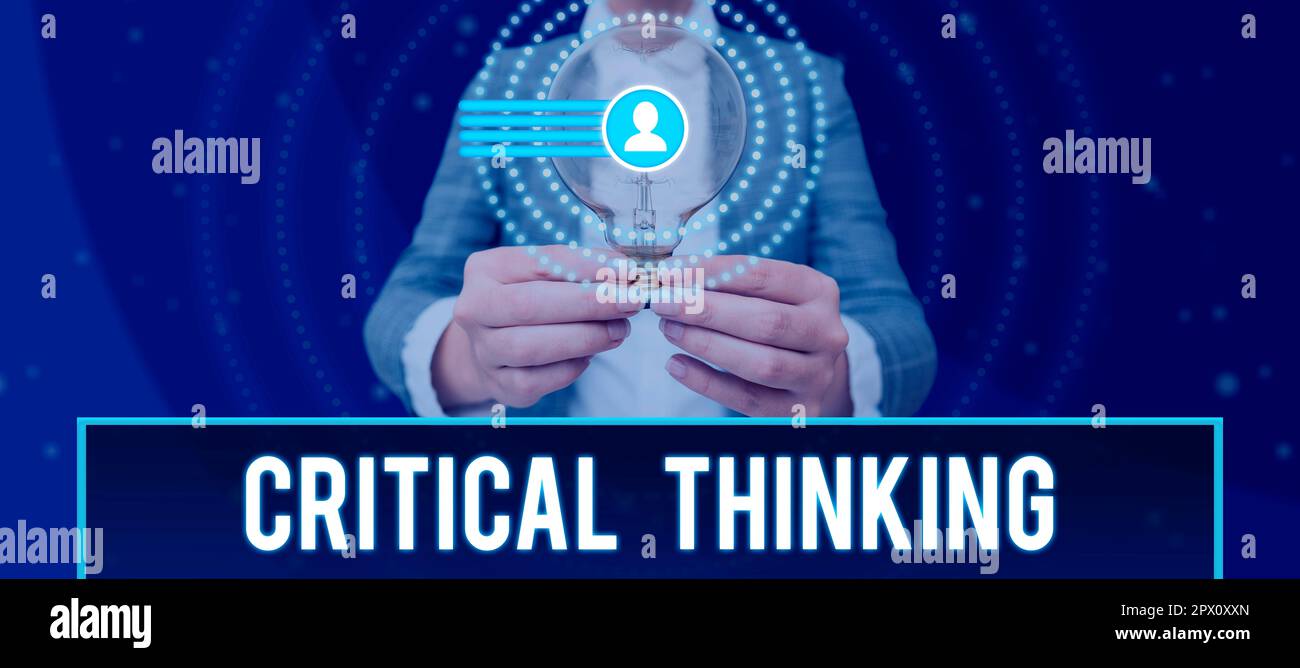 Conceptual display Critical Thinking, Business concept sequence of ...