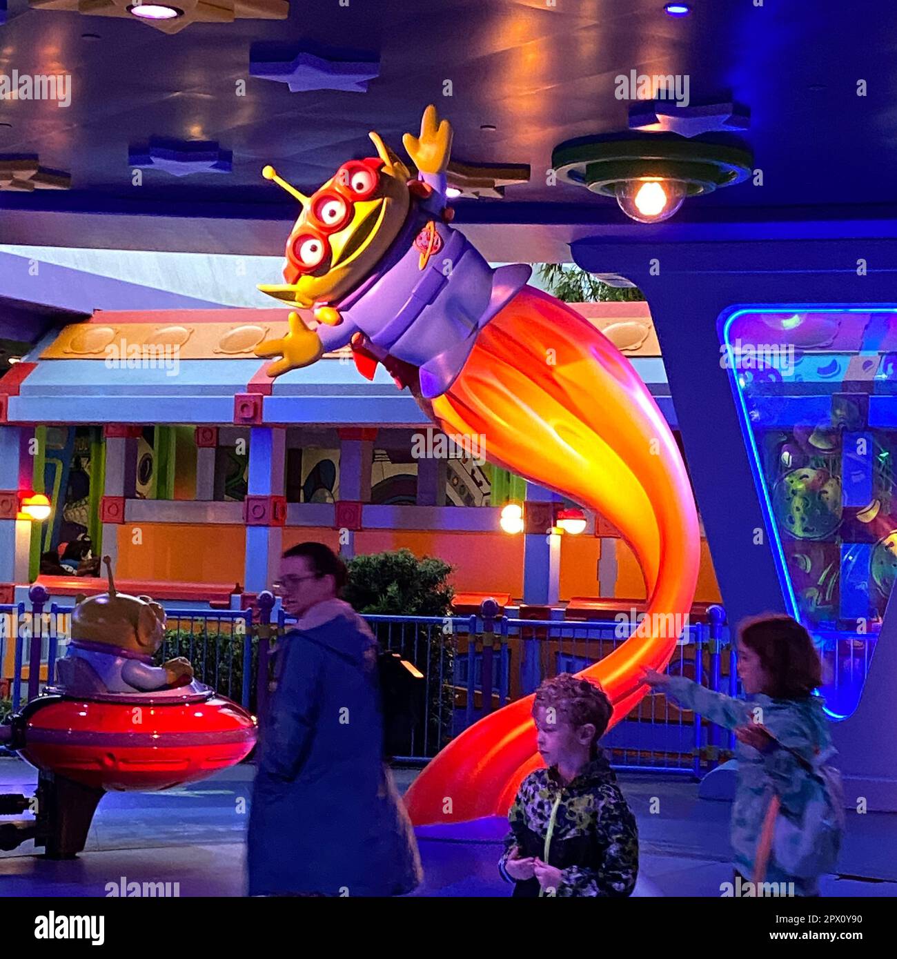 Orlando, FL USA-December 22, 2019: An Alien Swirls ride at Toy Story ...