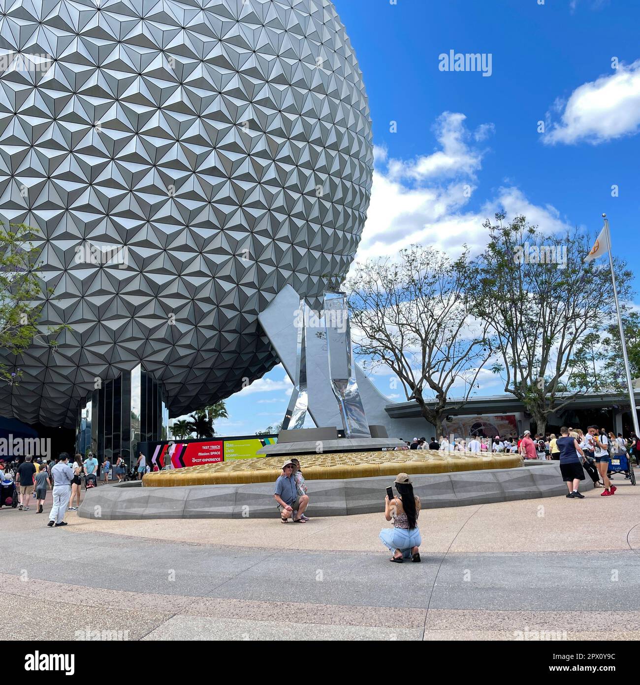 Orlando, FL USA- April 27, 2021: The Spaceship Earth ride at EPCOT in ...