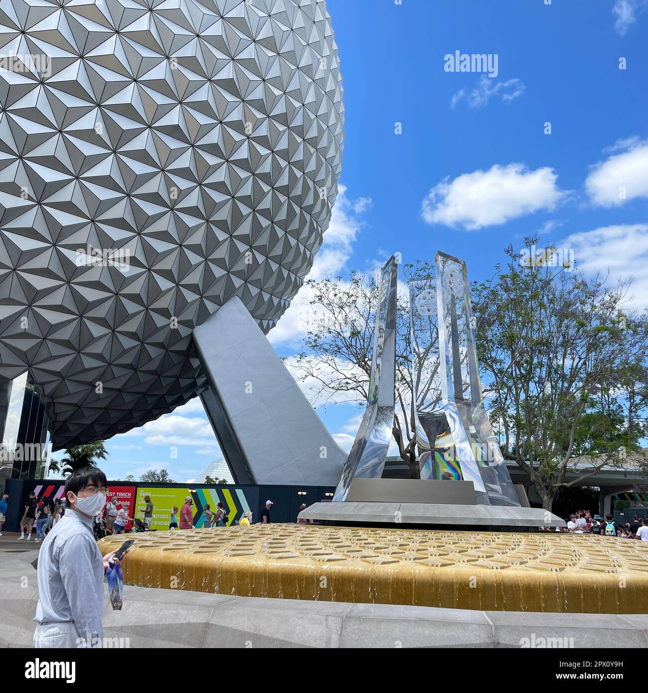 Orlando, FL USA- April 27, 2021: The Spaceship Earth ride at EPCOT in ...