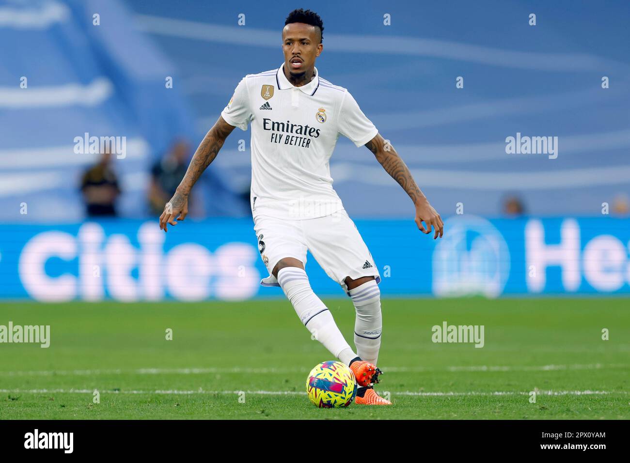 Eder Militao of Real Madrid CF during the La Liga match between Real ...