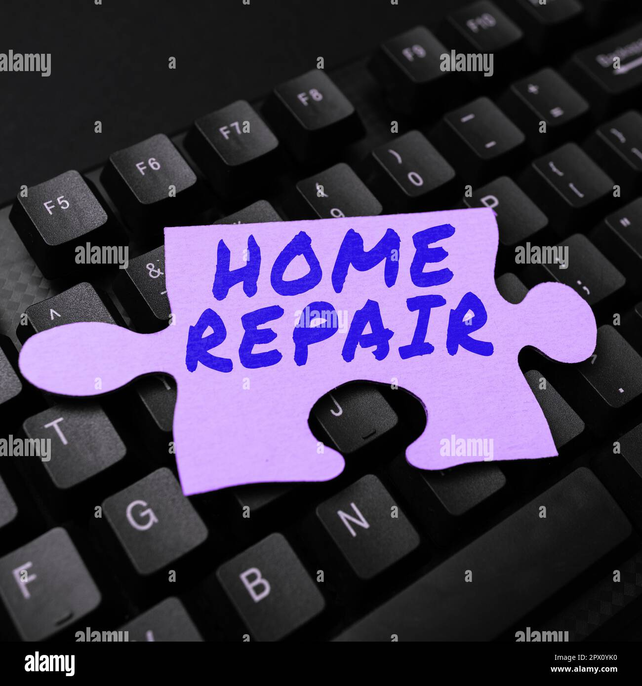 Text caption presenting Home Repair, Word for maintenance or improving ...