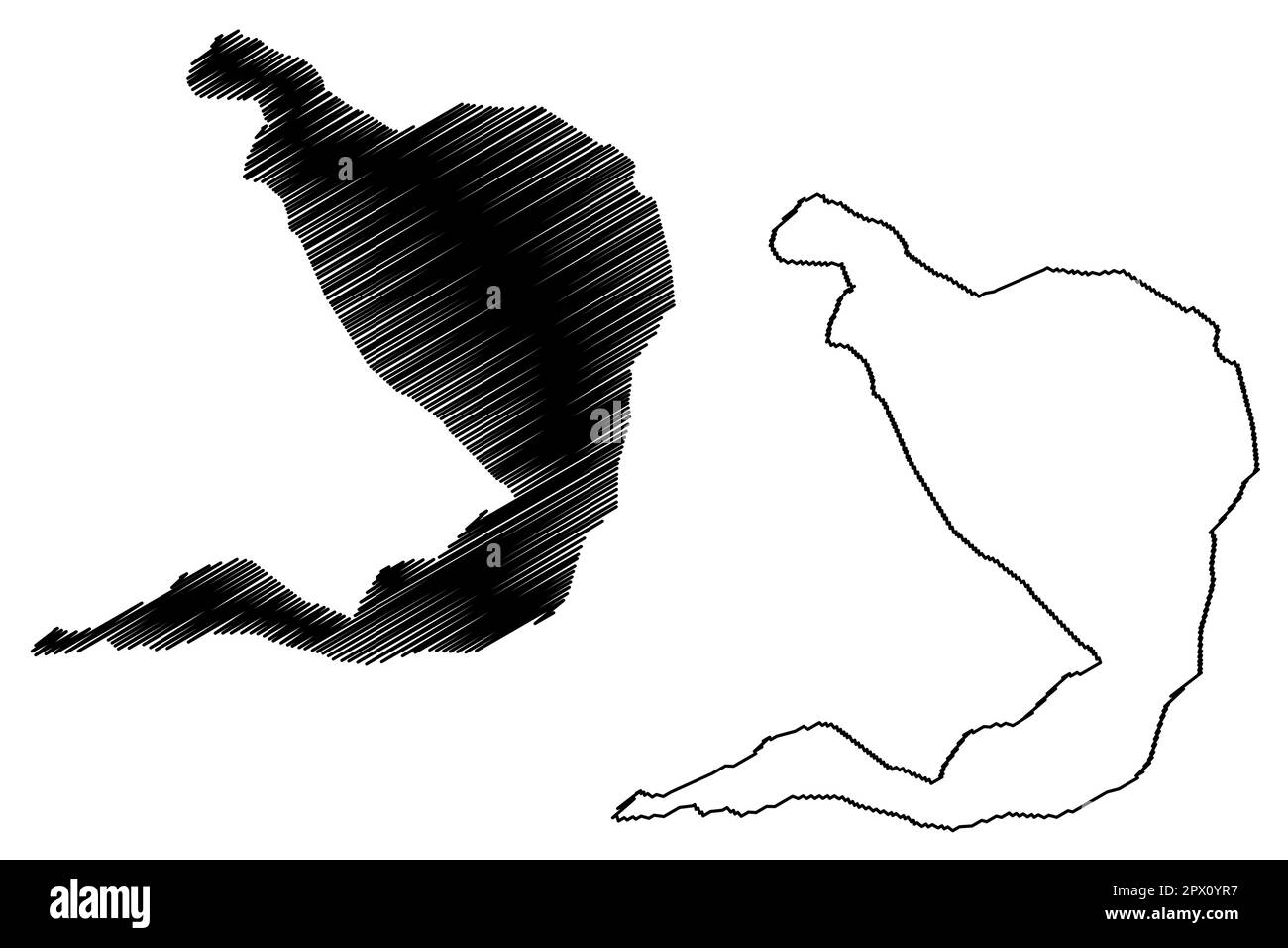 Lake Zarzar (Syrian Arab Republic, Syria) map vector illustration ...