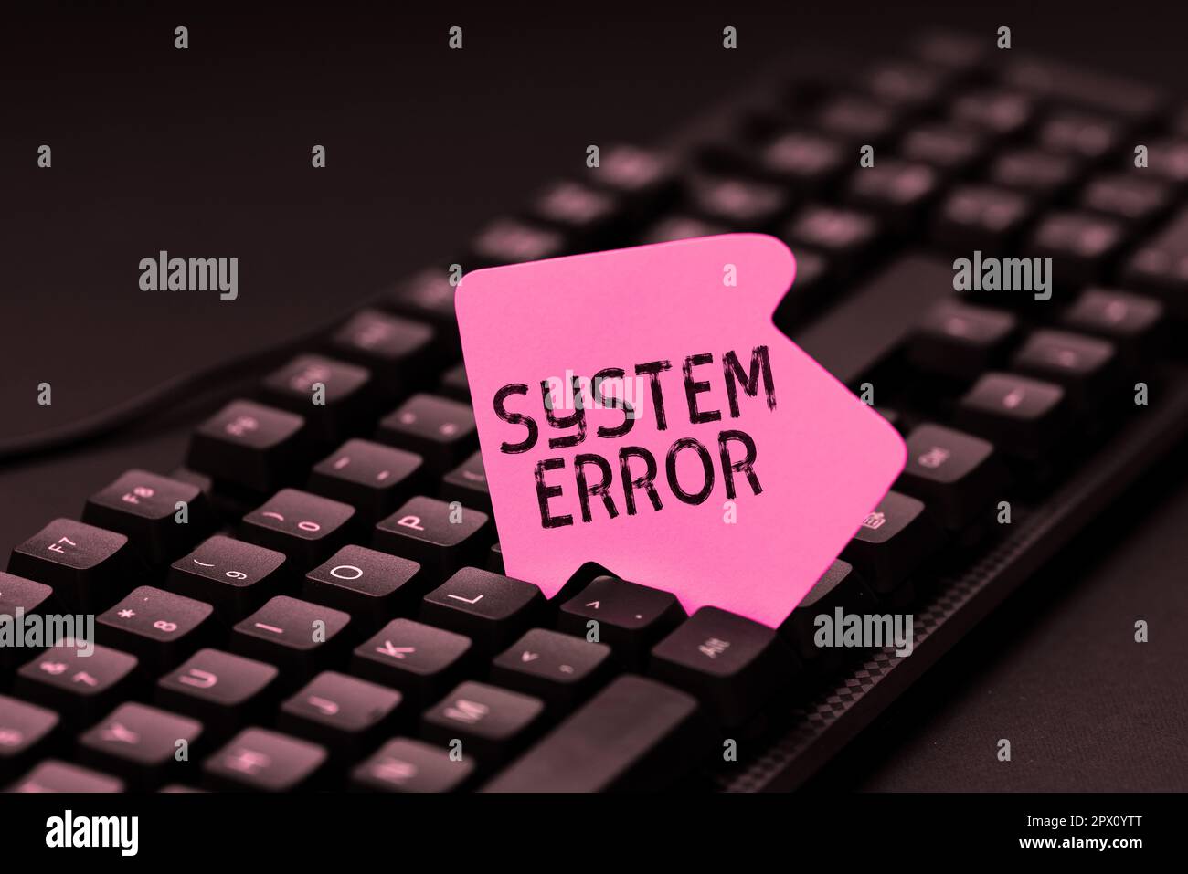 Text caption presenting System Error, Internet Concept Technological ...