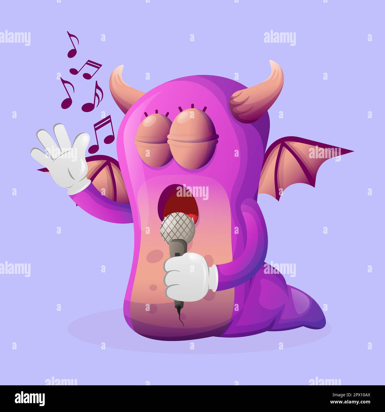 Cartoon child singing song hi-res stock photography and images - Alamy