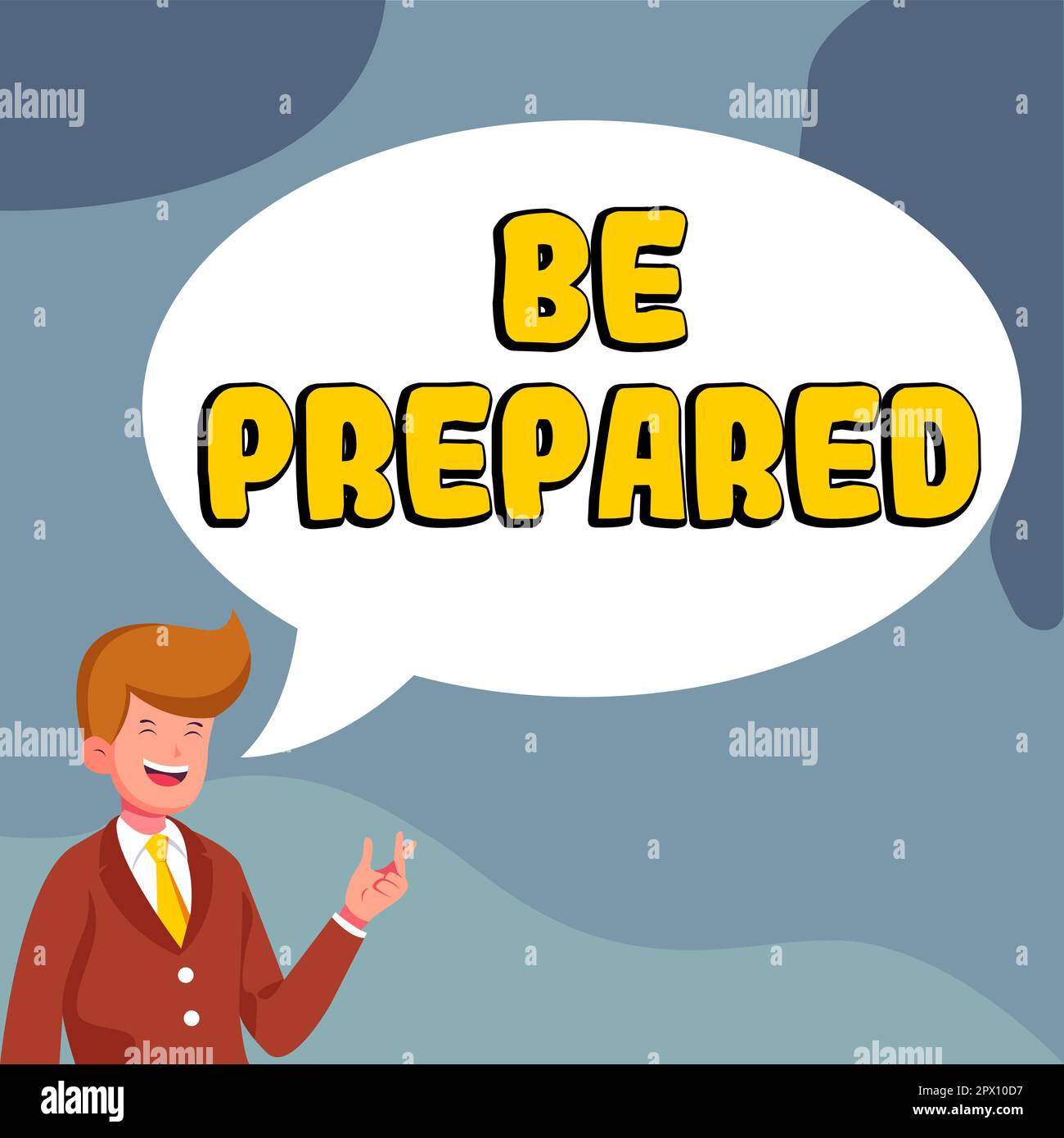 Hand writing sign Be Prepared, Business showcase make something ready ...