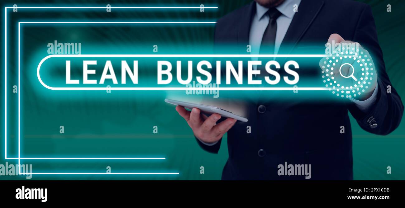 Conceptual display Lean Business, Concept meaning improvement of waste ... Conceptual display Lean Business, Concept meaning improvement of waste ...