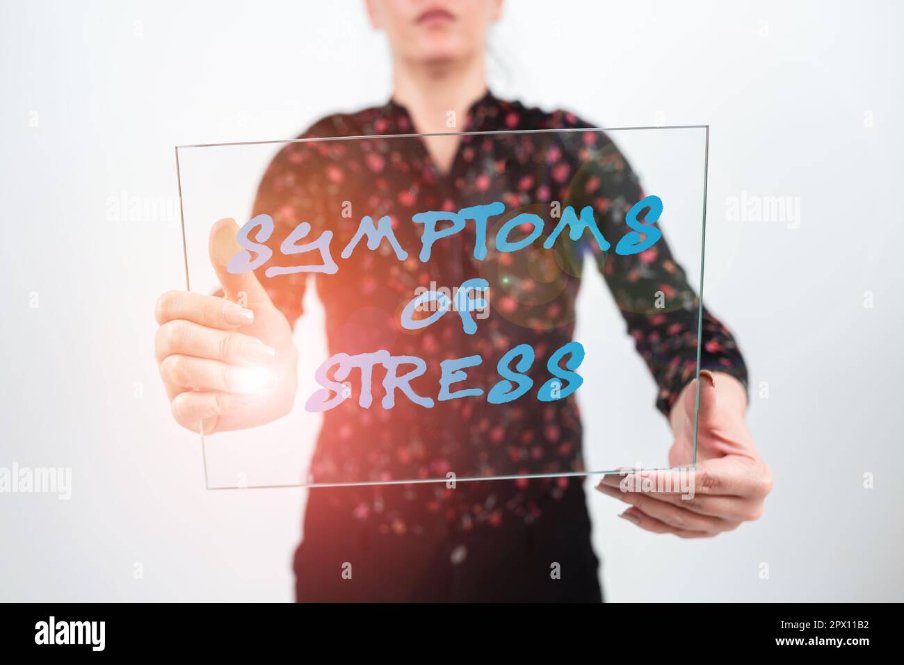 Text sign showing Symptoms Of Stress, Word for serving as symptom or ...