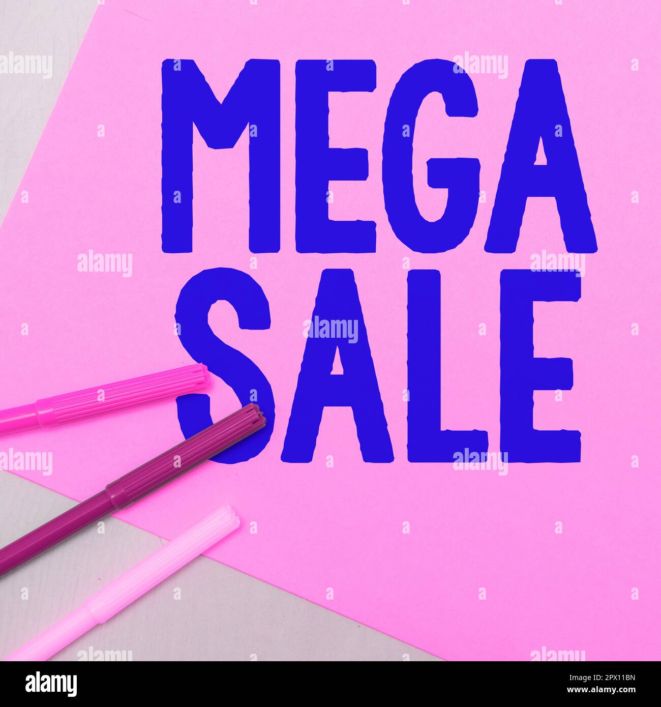 Text showing inspiration Mega Sale, Concept meaning The day full of ...