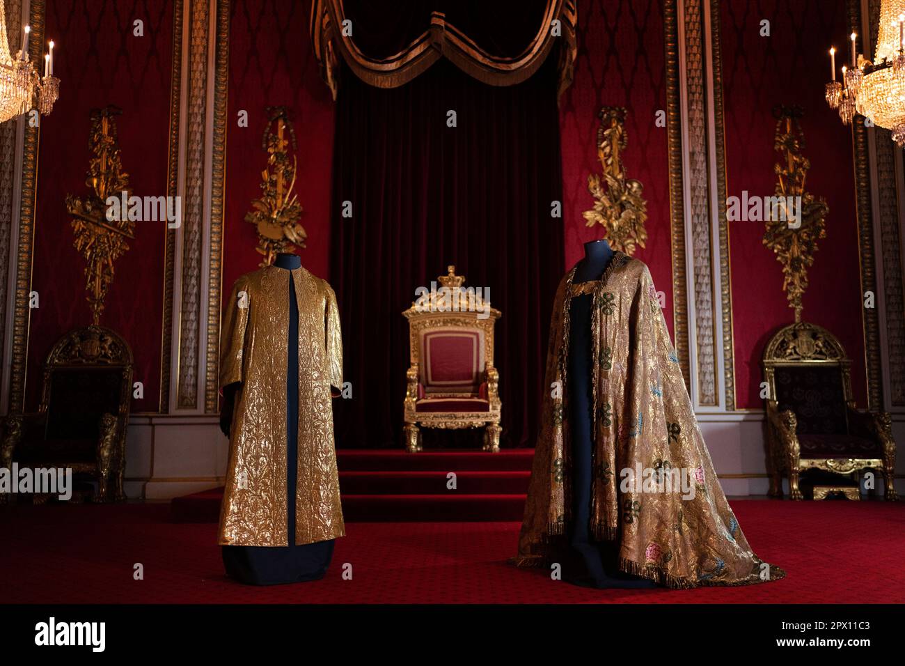 The Coronation Vestments, comprising of the Supertunica (left) and the ...