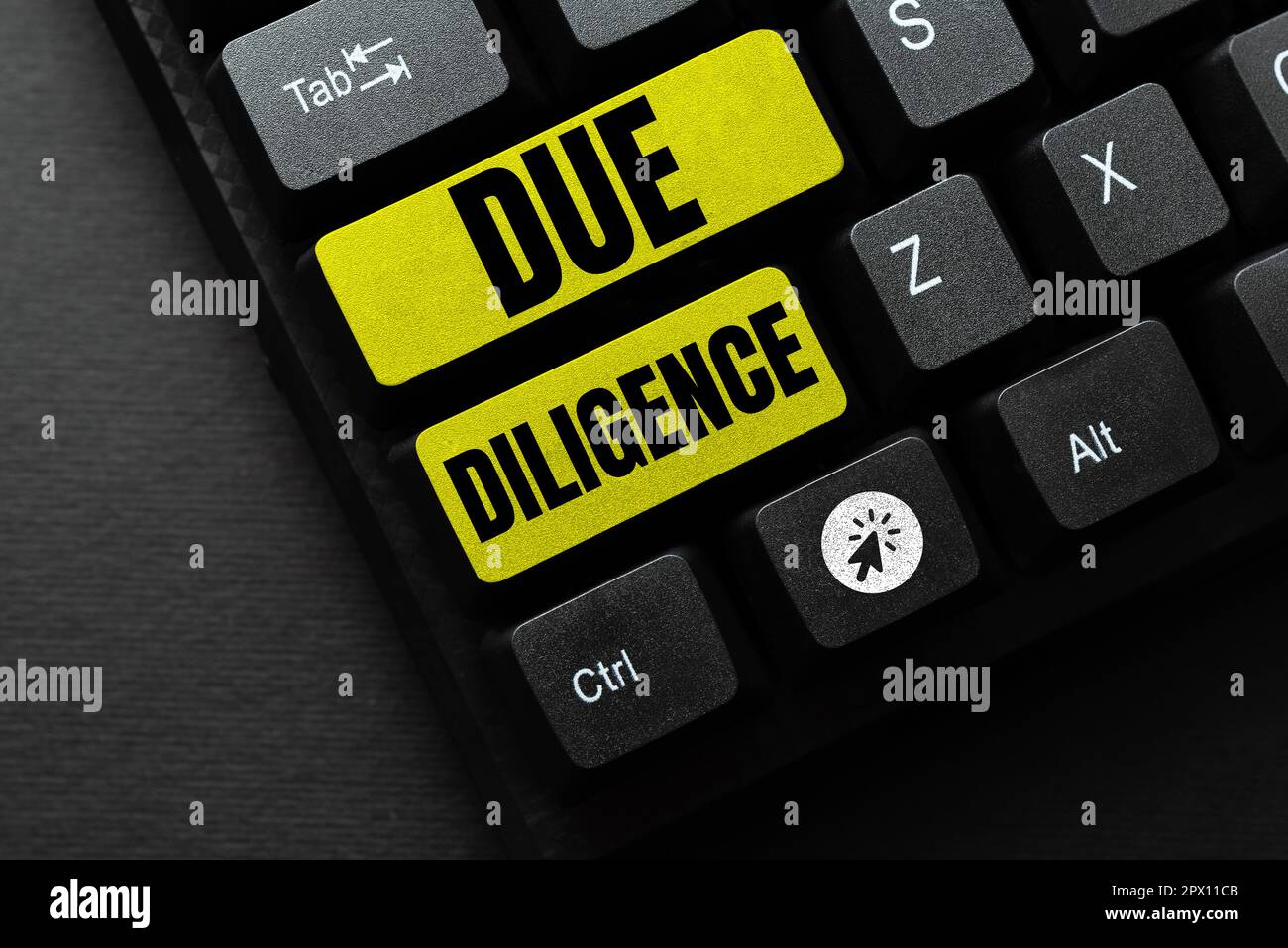 Text caption presenting Due Diligence, Word Written on avoid harming ...