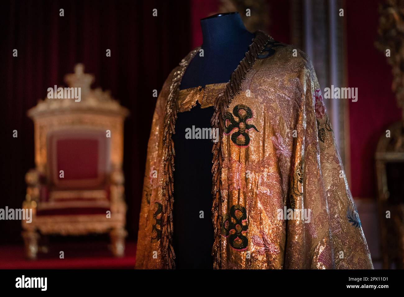 Detail of the Imperial Mantle which forms part of the Coronation ...