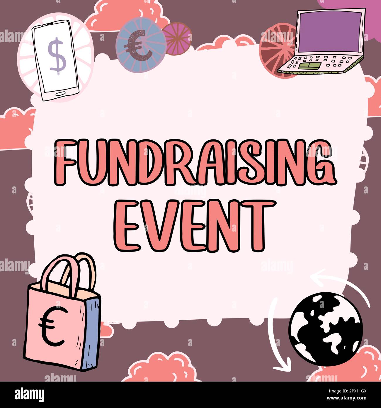 Hand writing sign Fundraising Event, Business showcase campaign whose ...