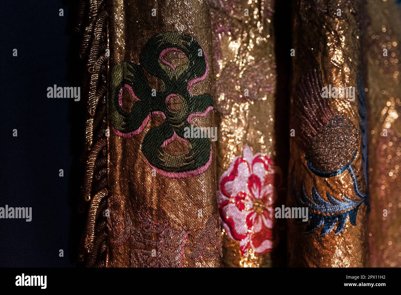 Detail of the Imperial Mantle which forms part of the Coronation ...