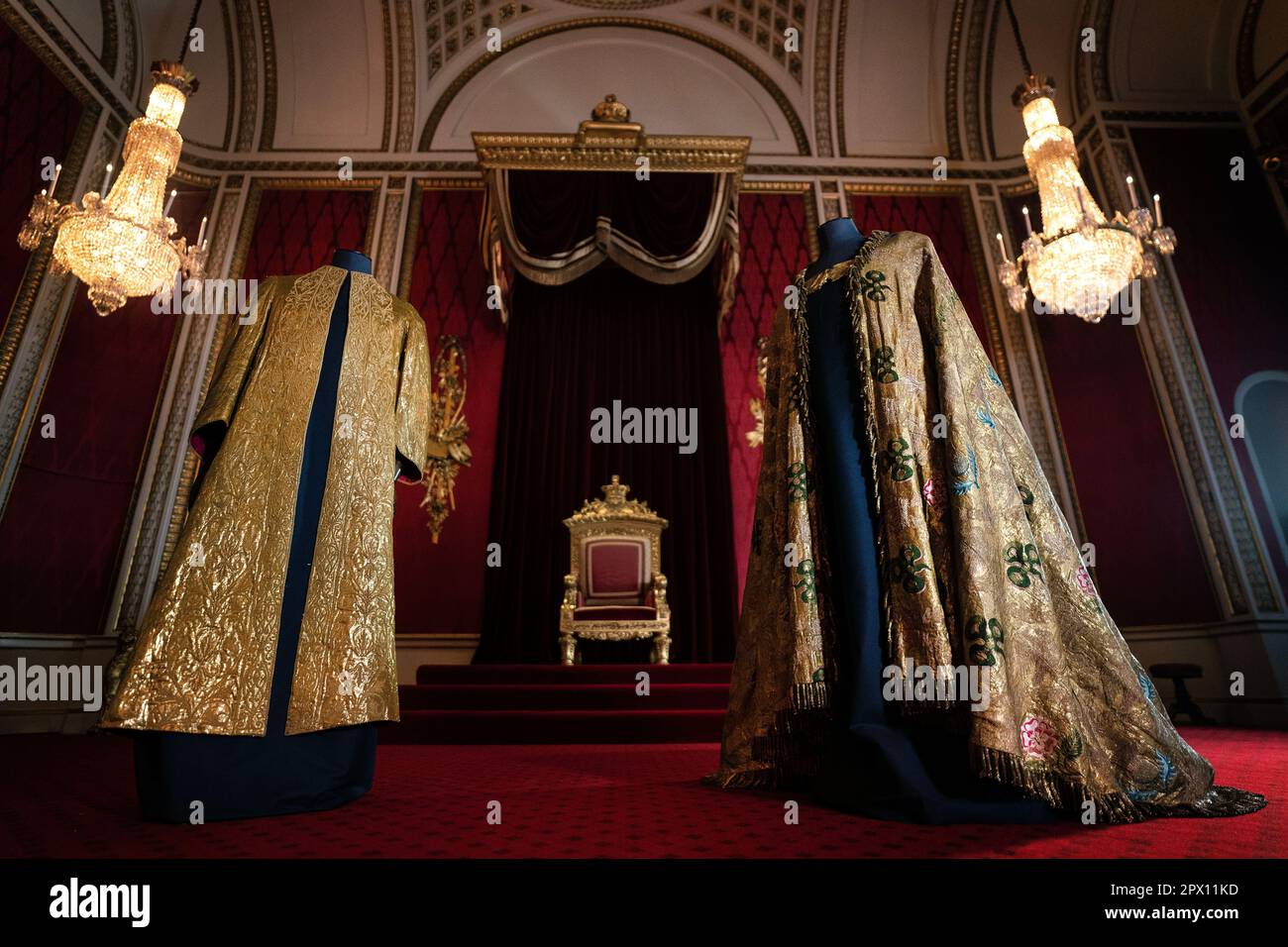 The Coronation Vestments, comprising of the Supertunica (left) and the ...