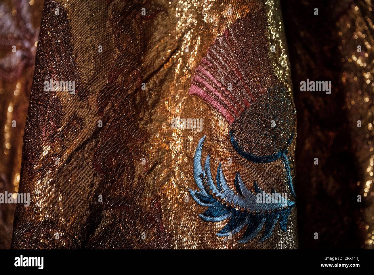 Detail of the Imperial Mantle which forms part of the Coronation ...