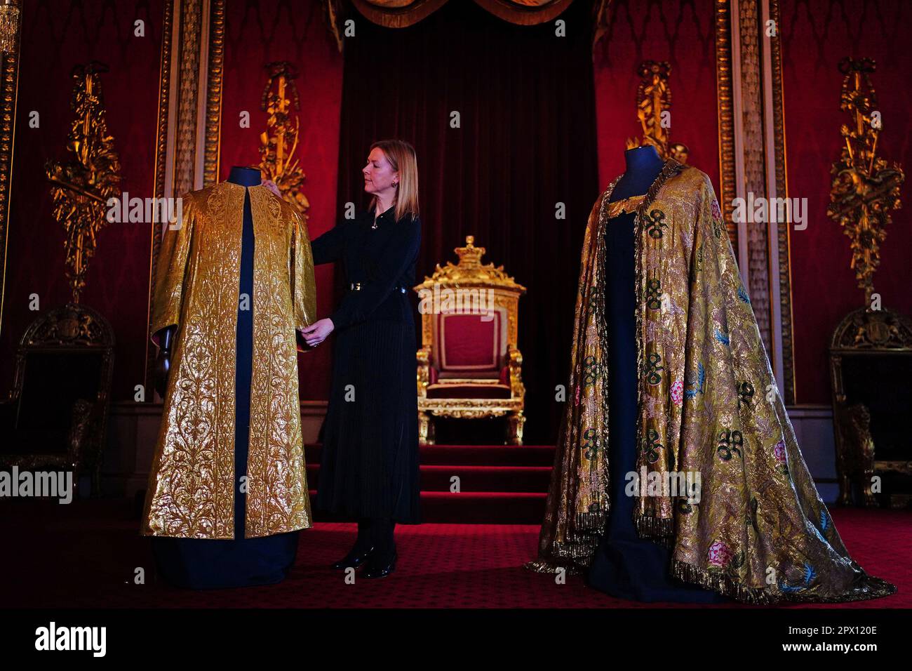 The Coronation Vestments, comprising of the Supertunica (left) and the ...
