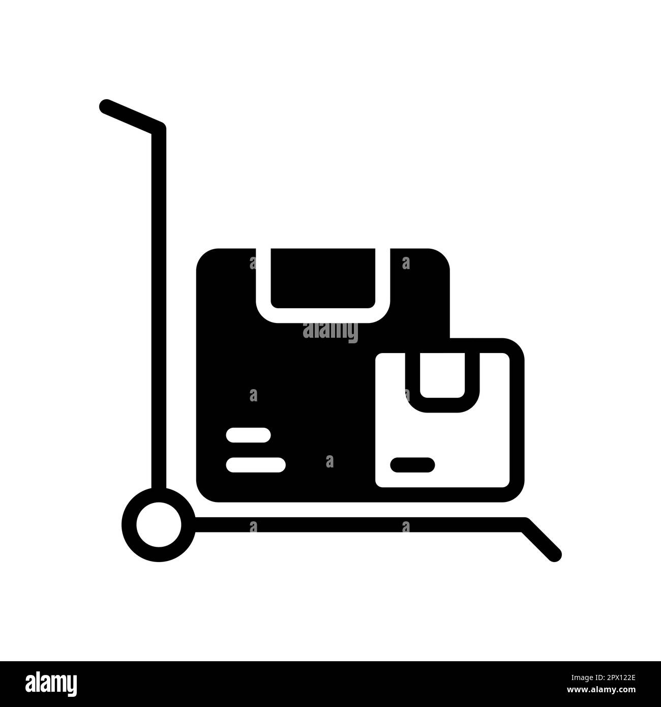 trolley icon, to transport heavy goods to their destination Stock ...