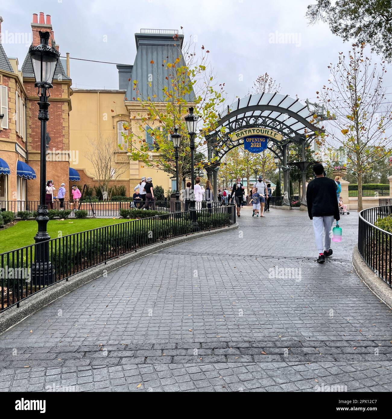 Orlando, FL USA- January 23, 2021: The Ratatouille ride entrance at the ...