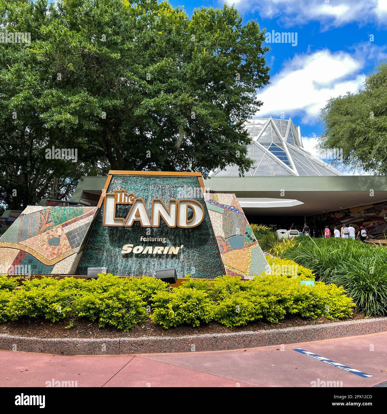 Orlando, FL USA - April 27, 2021: The entrance of the Land Pavillion at EPCOT in Disney World ...