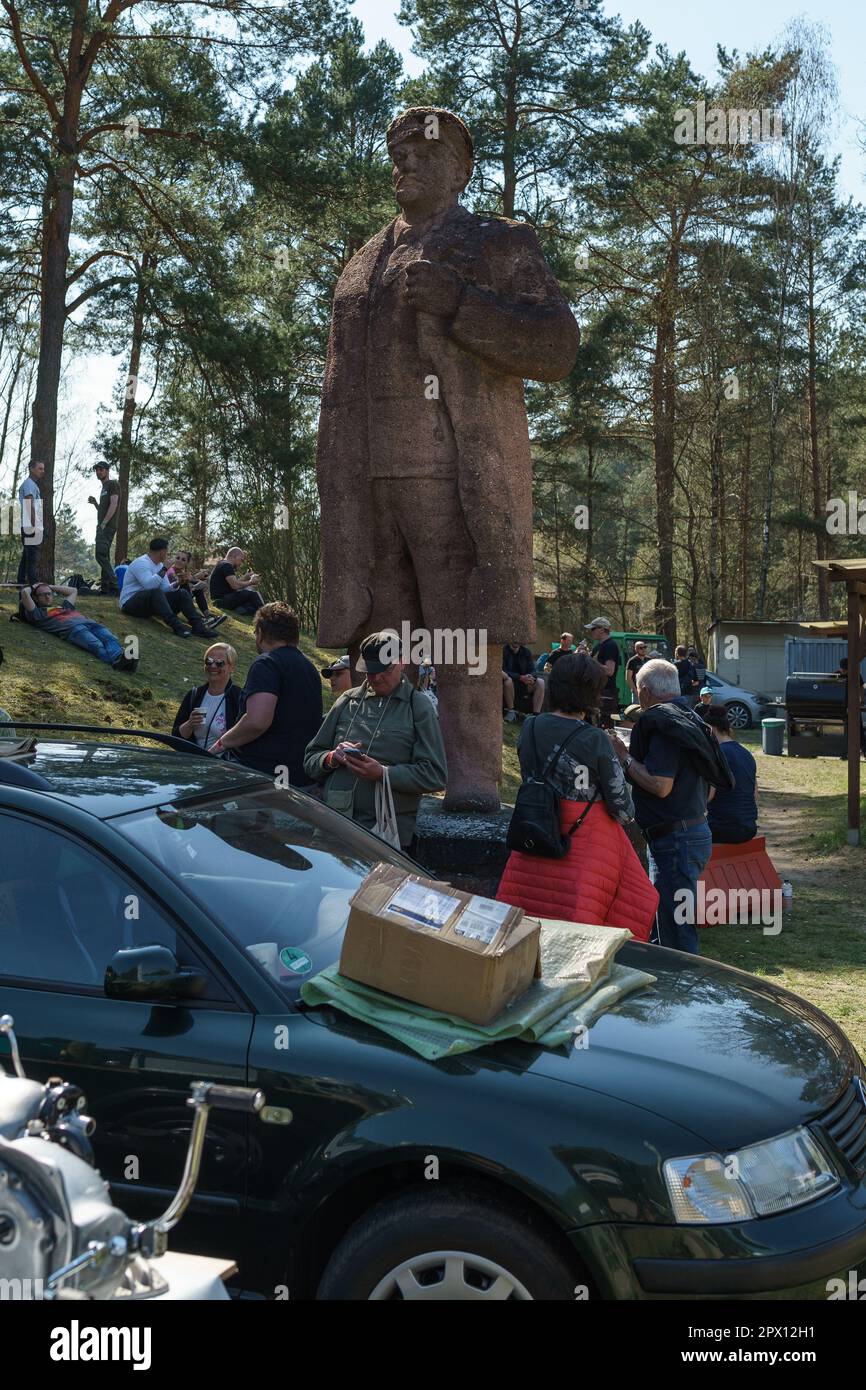Monument at the former Soviet military airfield to the a Russian ...