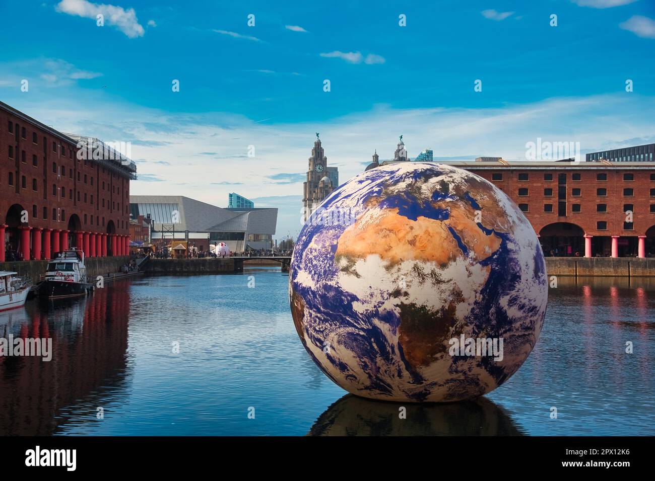 Liverpool, UK. 29th Apr, 2023. A giant 10m diameter art installation ...