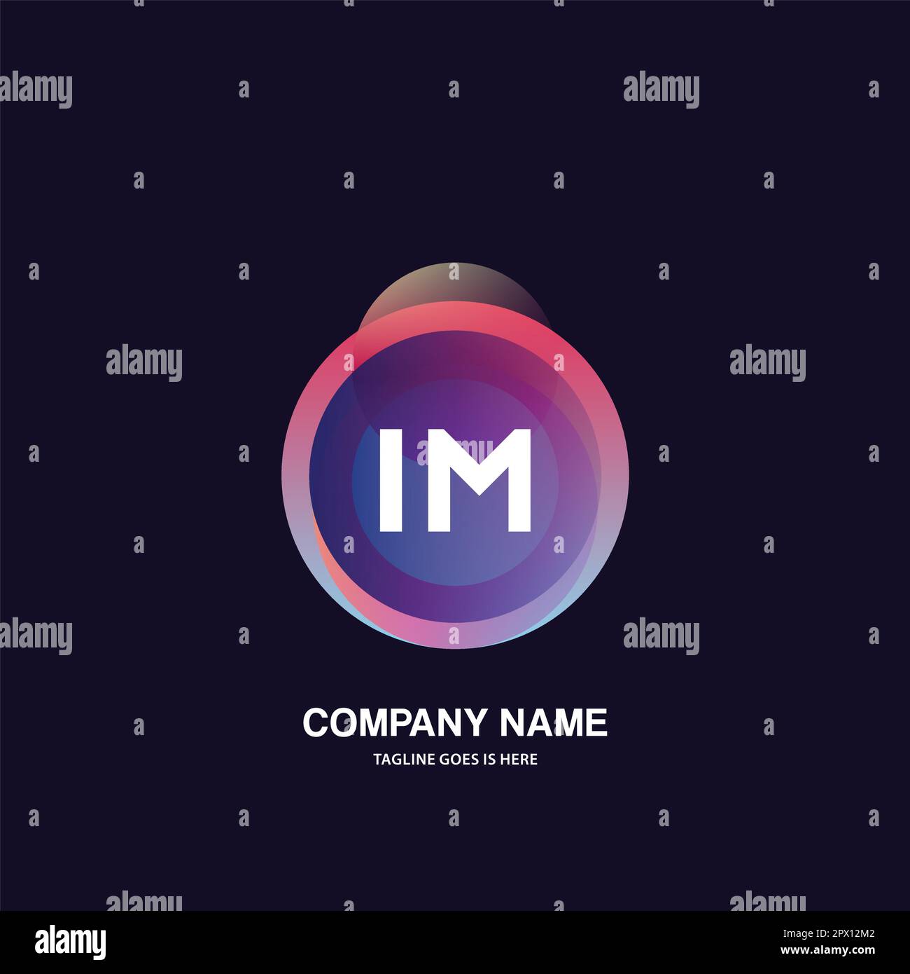 initial logo With Colorful Circle template vector Stock Vector Image ...