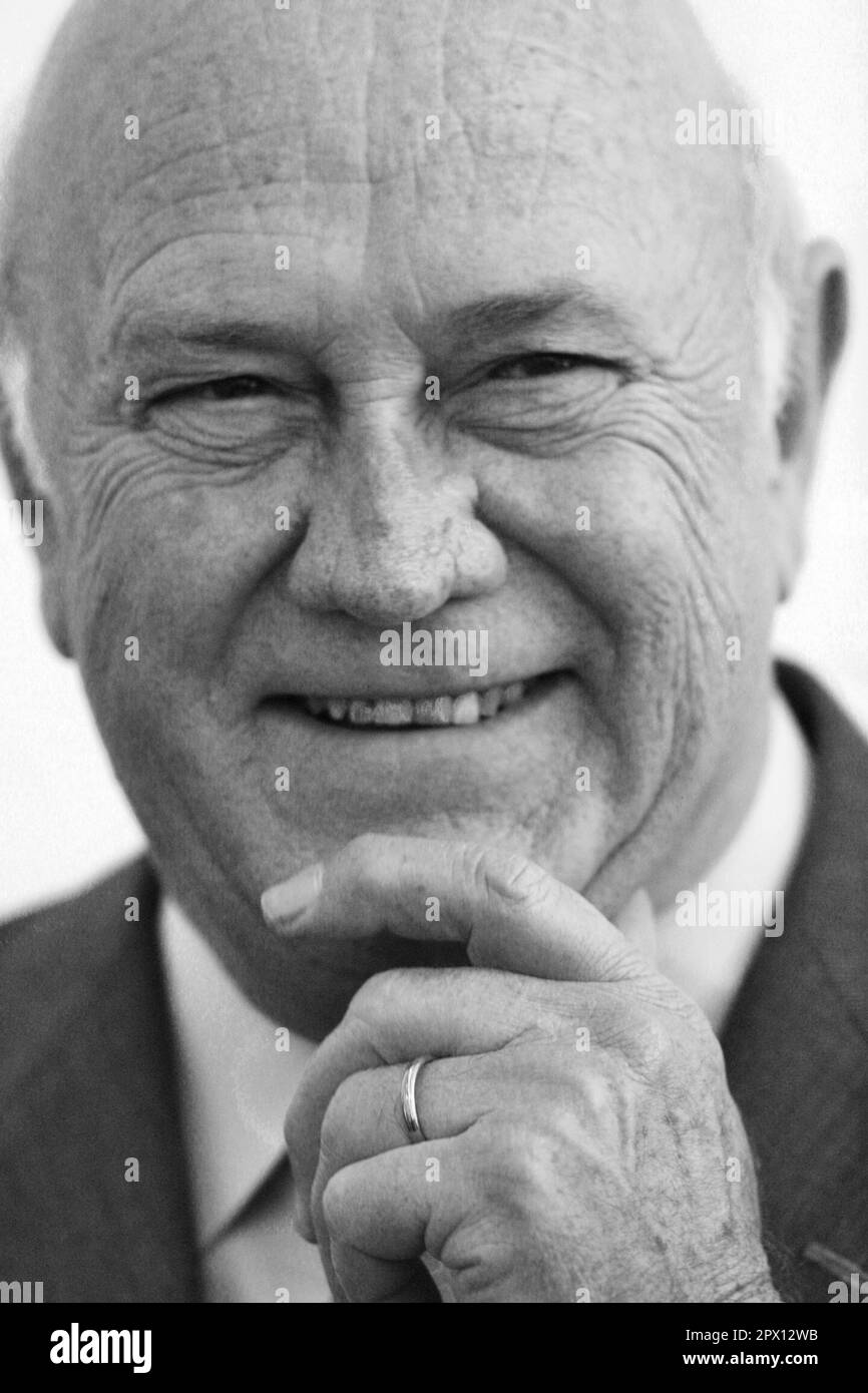 FW de Klerk (Former President of South Africa Stock Photo - Alamy