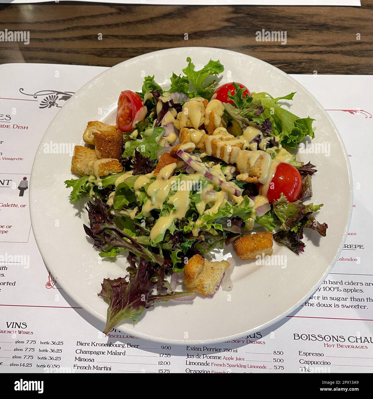 Orlando, FL USA- October 9, 2021: The Salad at the Le Creperie de Paris ...