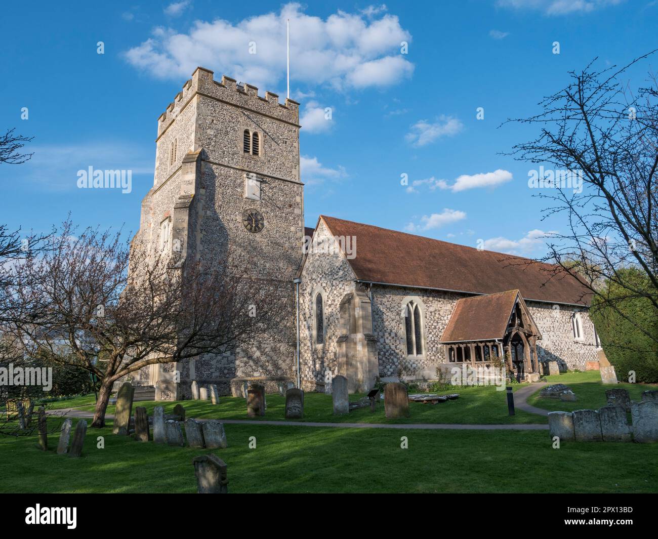 The Holy Trinity Church in Cookham, a small village on the River Thames ...