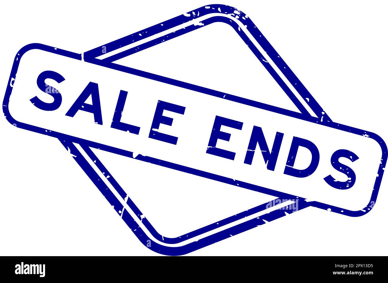 Grunge blue sale ends word rubber seal stamp on white background Stock ...